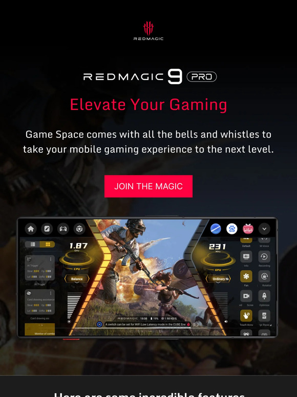 RedMagic: 💥Elevate Your Gaming with REDMAGIC 9 Pro’s Game Space | Milled