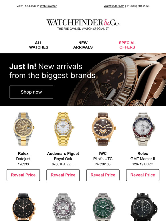Watchfinder: New in stock | The hottest models from Rolex, Omega ...