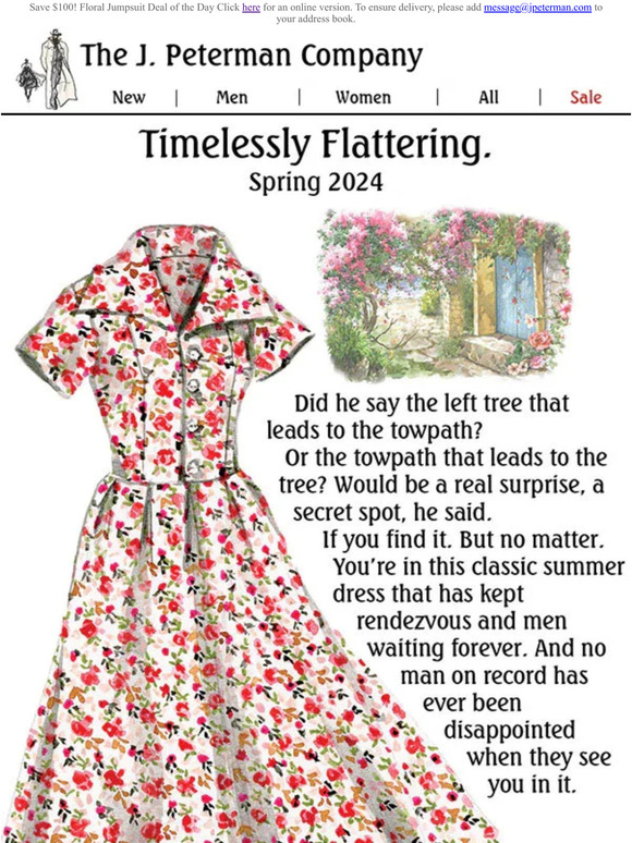 J. Peterman: Timelessly Flattering. New Spring 2024 | Milled