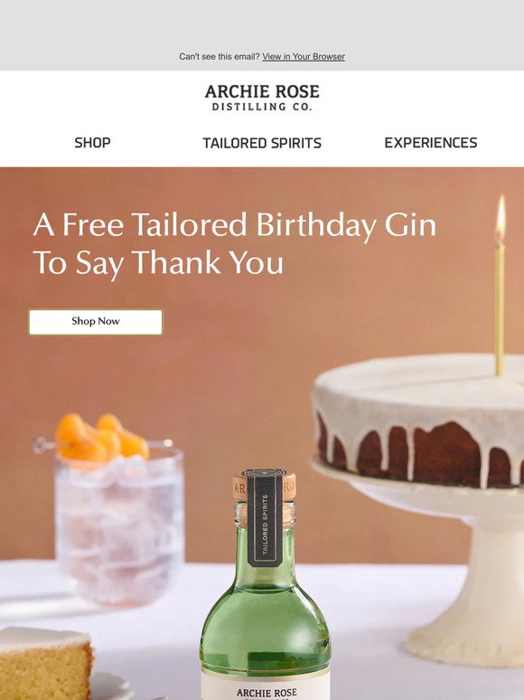 Archie Rose: A Free Tailored Gin To Say Thank You 🎁 | Milled