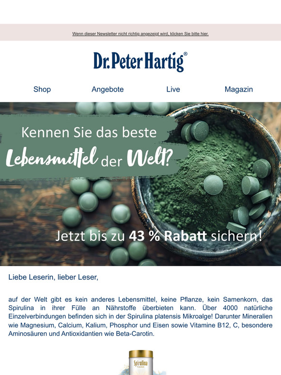 Dr. Peter Hartig: Kennen Sie das beste Lebensmittel der Welt?🌱 | Milled
