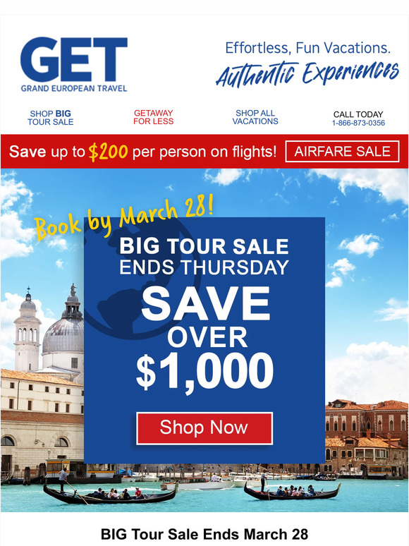 Grand European Travel: Last 6 Days to Save up to $1,500 on 2024 tours ...