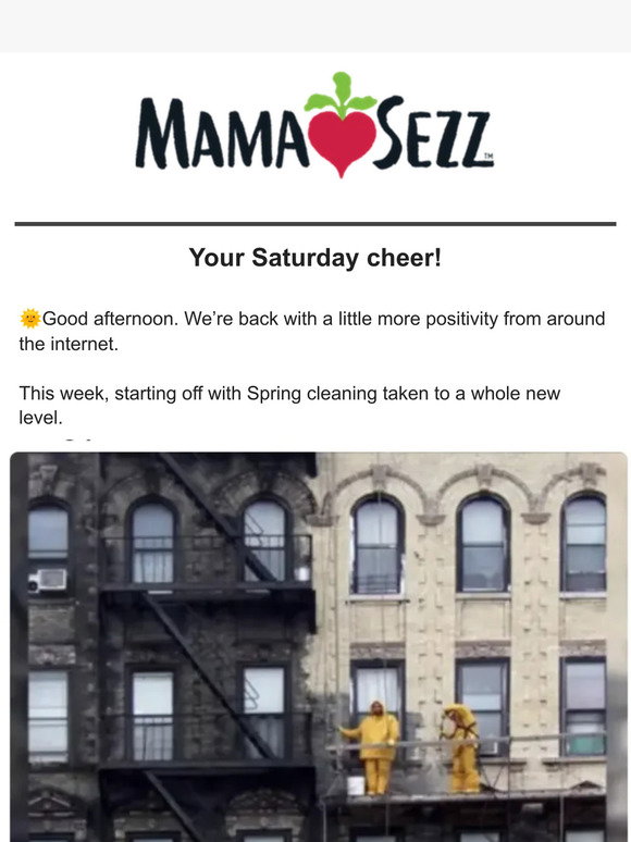 Mama Sezz: Your Saturday Cheer: good news from around the internet | Milled