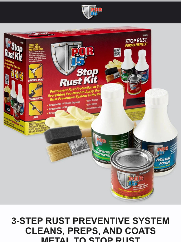 Advanced Rust Protection: POR-15 STOP RUST KIT | Milled