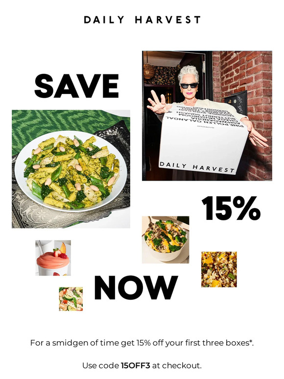 Daily Harvest Email Newsletters: Shop Sales, Discounts, and Coupon Codes