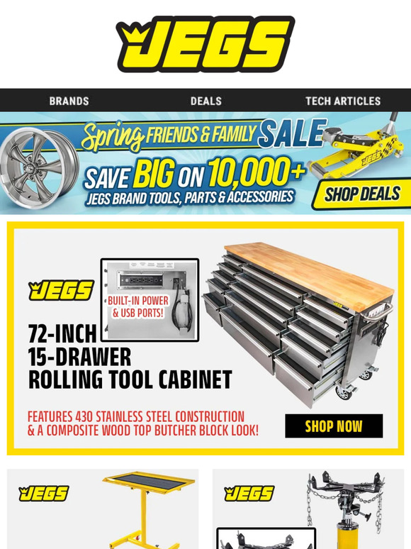 JEGS: Your Garage, Upgraded: Discover Deals on Tools & Garage Gear ...