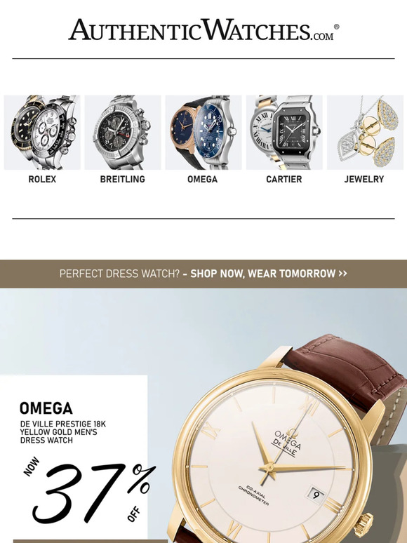 Authentic Watches: 37% Off ~ OMEGA NEW SOLID GOLD MEN'S DE VILLE ...