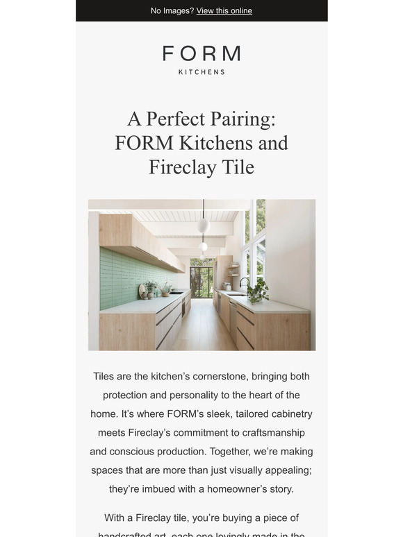 FORM Kitchens: A Perfect Pairing: FORM Kitchens and Fireclay tile | Milled