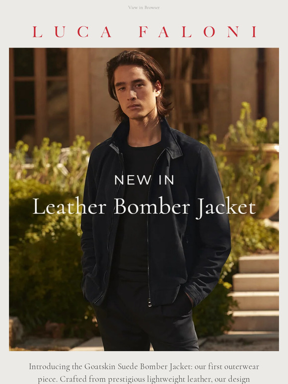 Luca Faloni: Introducing the Goatskin Suede Bomber Jacket | Milled