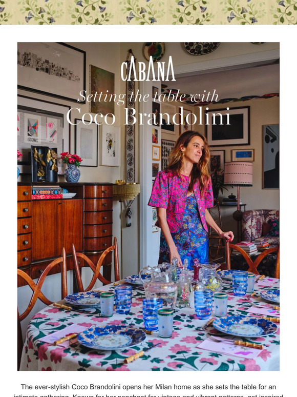 Cabana Magazine: Setting the Table with Coco Brandolini | Milled