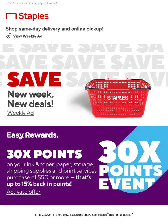 Staples: 🔔New deals alert! Get ’em while they're HOT. | Milled