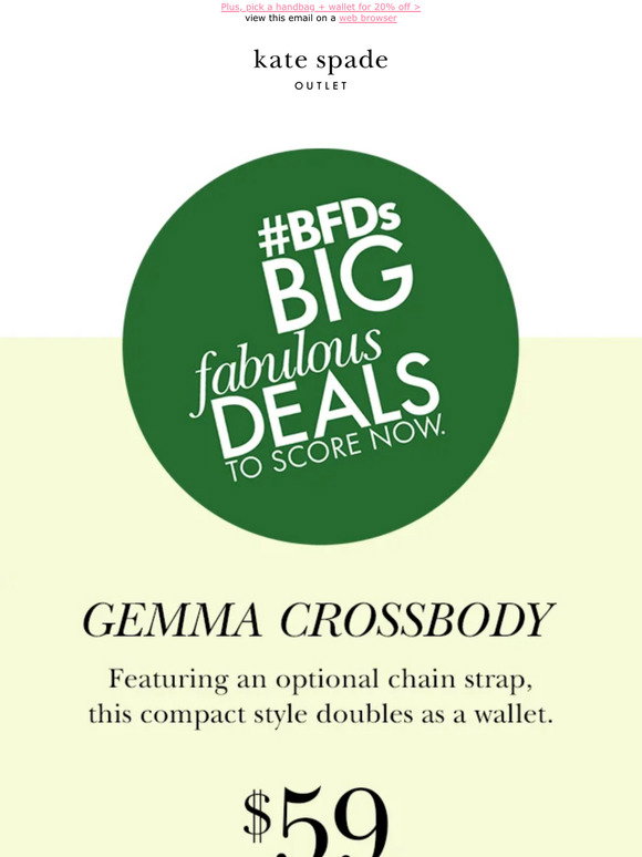 Kate Spade New York: Facts: our Gemma Crossbody is only $59 today | Milled