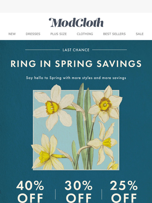 Modcloth Email Newsletters: Shop Sales, Discounts, and Coupon Codes
