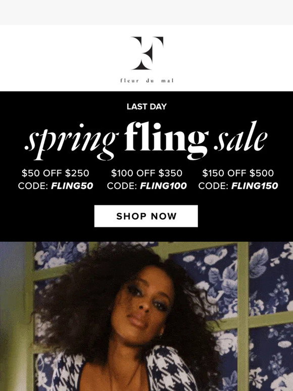 Fleur du Mal: Spring Fling Sale Ends Tonight, lover 🌹 | Milled