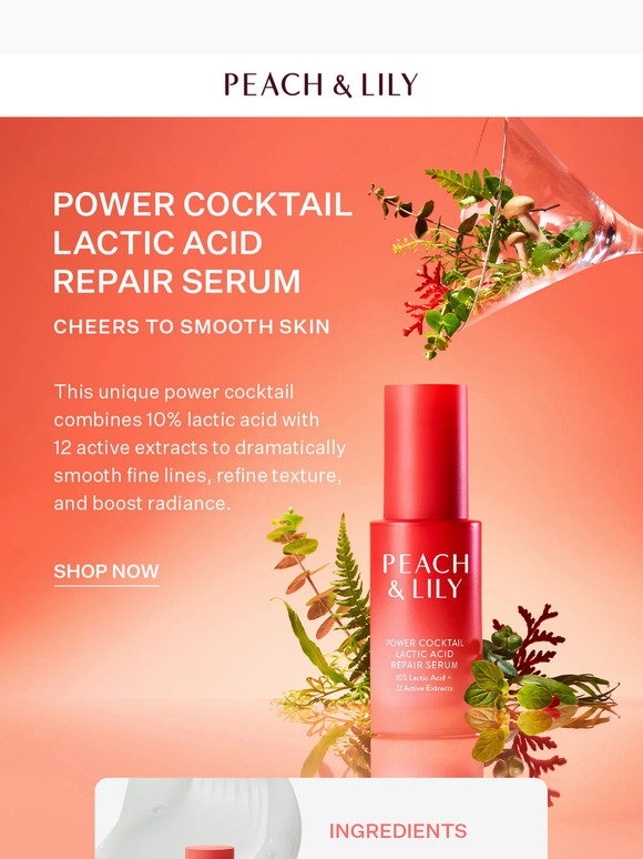 Peach and Lily: Try this unique power cocktail for your skin 🍸 | Milled