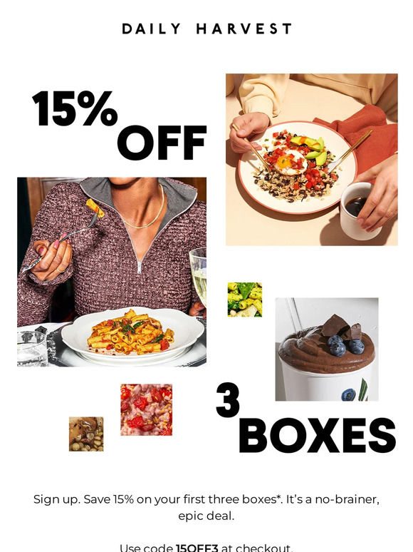 Daily Harvest Email Newsletters: Shop Sales, Discounts, and Coupon Codes