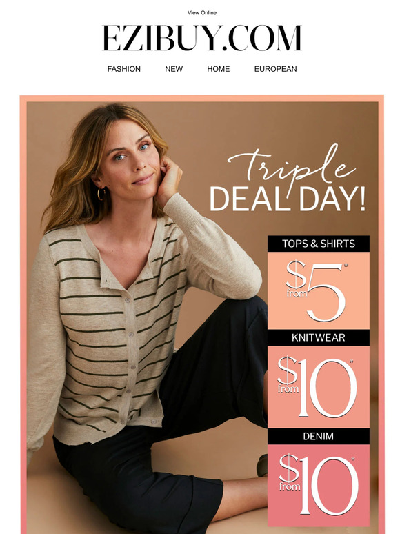 EziBuy: Triple Monday Treat: Styles from $5*! | Milled