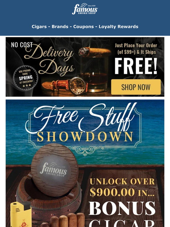 Famous Smoke Shop: $900+ in Freebies. What are you getting? | Milled