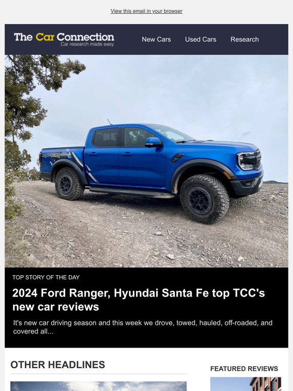 The Car Connection: 2024 Ford Ranger, Hyundai Santa Fe top TCC's new ...
