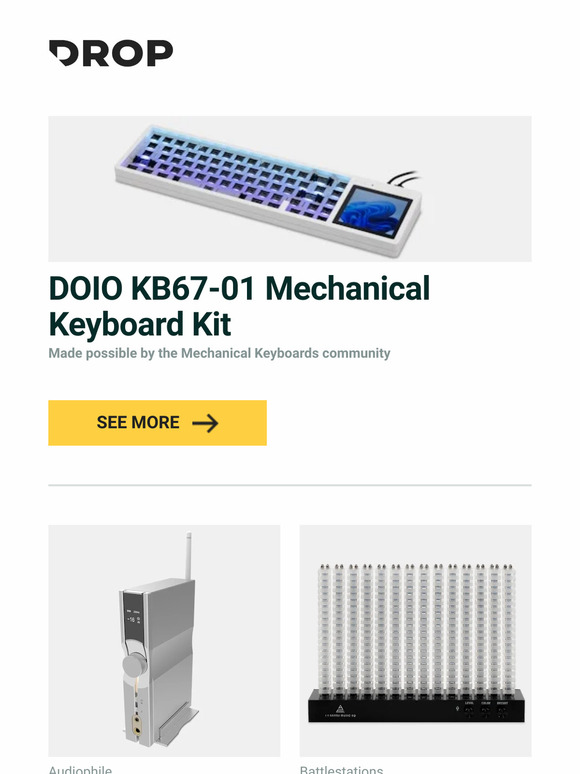 Drop: DOIO KB67-01 Mechanical Keyboard Kit, iFi Audio NEO iDSD Balanced ...