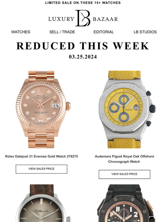 Luxury Bazaar: 🚨 Prices Reduced on These Watches... ️ Rolex ️ Omega ️ ...