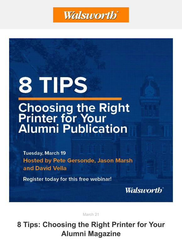 Walsworth Publishing: Walsworth | 8 Tips: Choosing the Right Printer ...