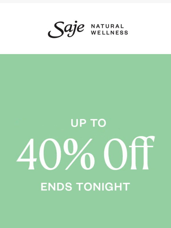 Saje Natural Wellness: Final Hours of Sale | Milled