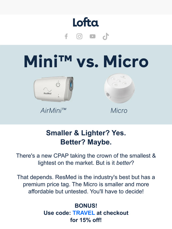 Lofta: ️ Travel CPAPs: Now Even Smaller! | Milled
