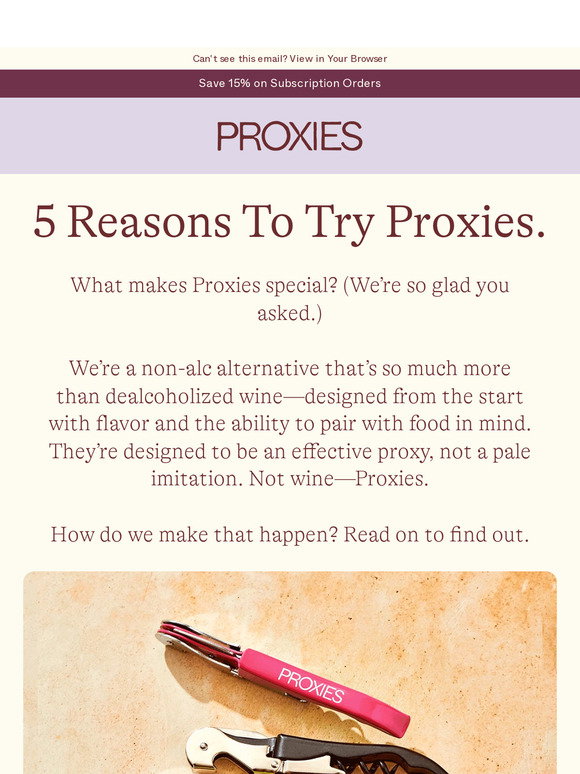 Proxies: Why Drink Proxies? | Milled