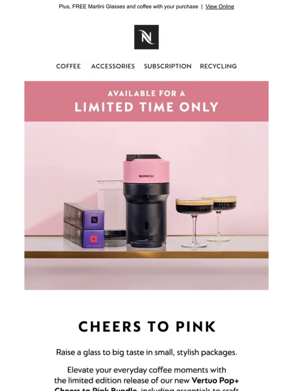 Nespresso: The Vertuo Pop+ Candy Pink is here! | Milled