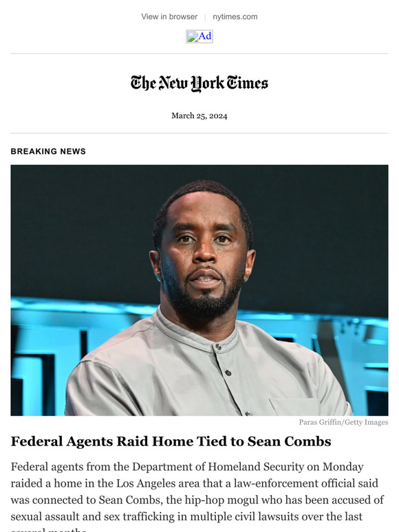 The New York Times Store: Breaking news: Federal agents raid home tied ...