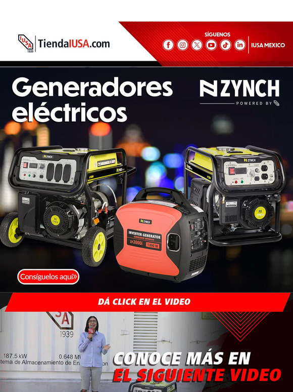 tiendaiusa: 📣Conoce los Generadores Eléctricos Zynch | Milled