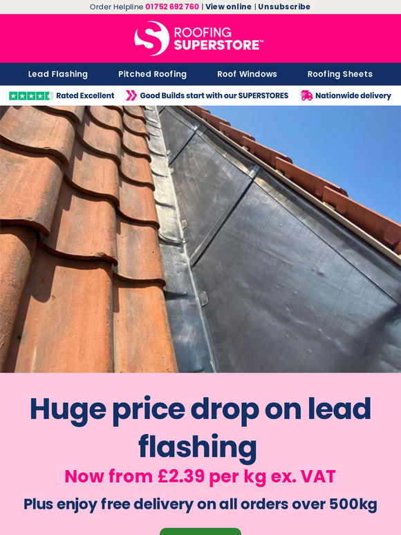 Roofing Superstore: 💥HUGE price drop on lead flashing💥 | Milled