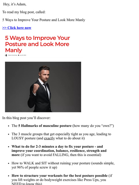 The New Alpha: 5 Ways to Improve Your Posture and Look More Manly | Milled