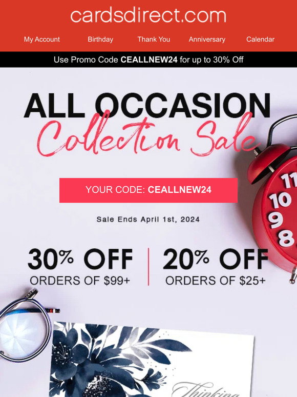 CardsDirect: ️Check Out NEW Card Designs for Spring & Save 30%! | Milled