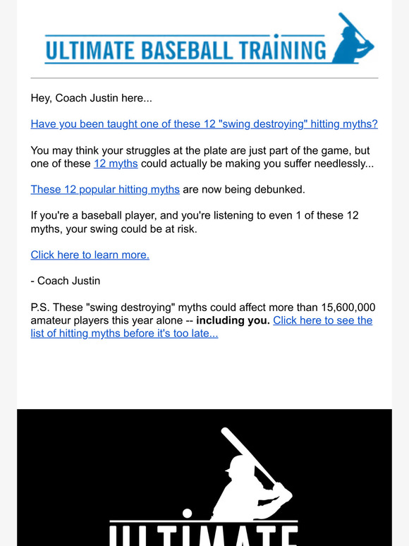 Ultimate Baseball Training: Common hitting myth now being debunked? | Milled