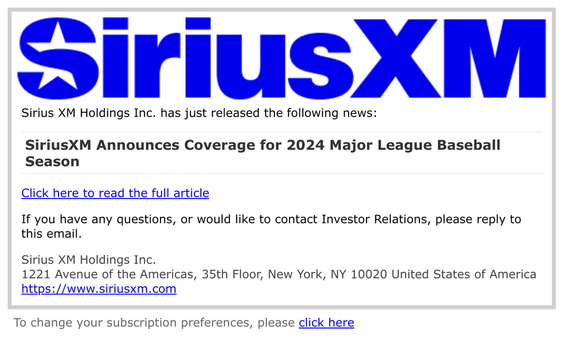 SiriusXM Canada: SiriusXM Announces Coverage for 2024 Major League ...