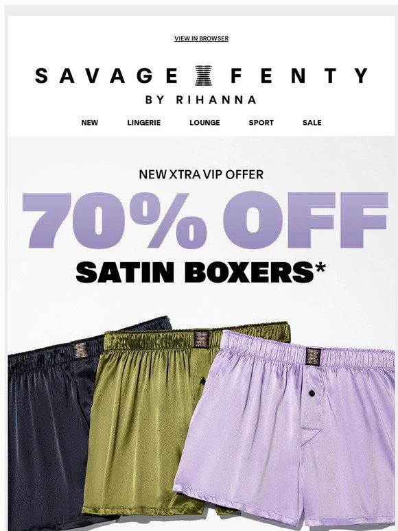 Savage X Fenty: 70% OFF Satin Boxers!? Yes, Please! | Milled