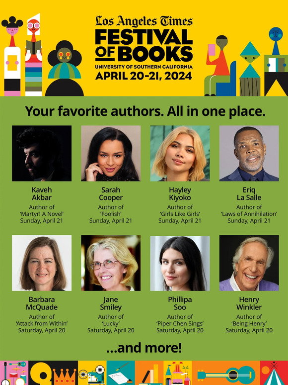 Los Angeles Times: The star-studded Festival of Books lineup is here ...