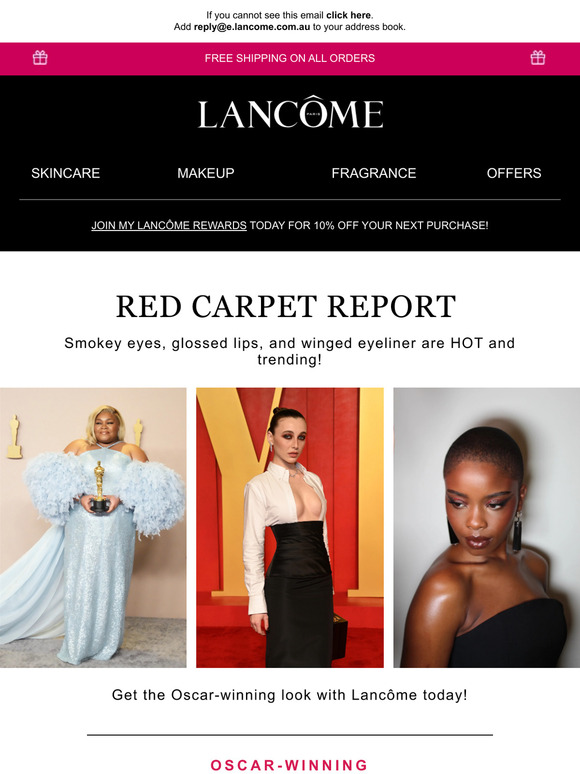 Lancôme: Red Carpet Report with Lancôme | Milled