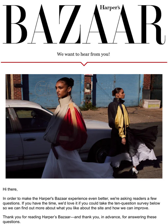 Harper's Bazaar: Help us improve Harper's Bazaar for everyone—take a ...