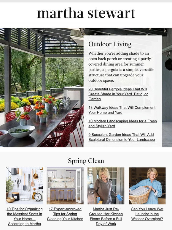 Martha Stewart: 20 Beautiful Pergola Ideas That Will Create Shade in ...