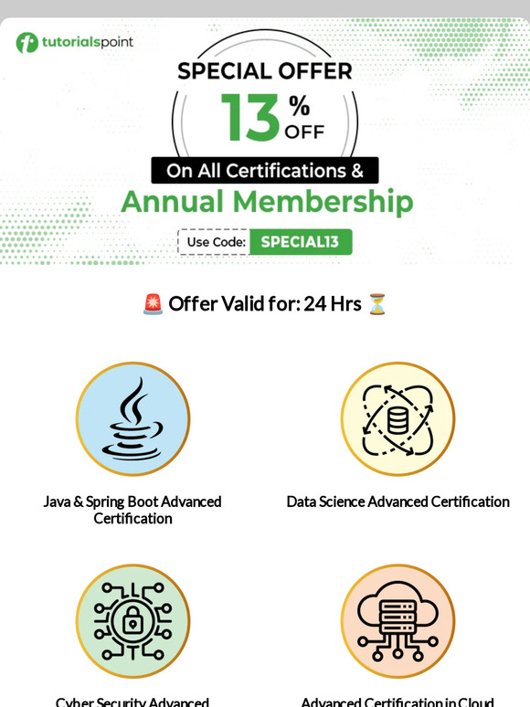 Tutorialspoint: [REWARD ALERT], Expires in 24 Hrs | Milled