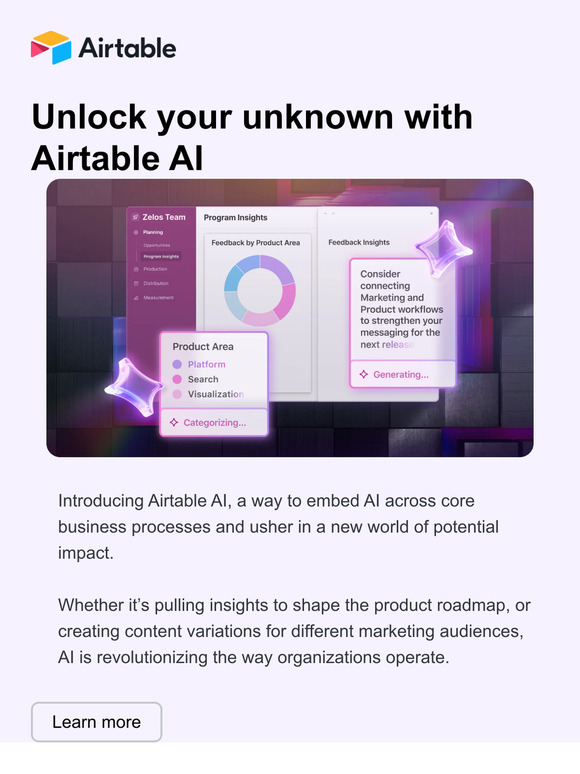 Airtable: Introducing Airtable AI: Unlock your unknown | Milled