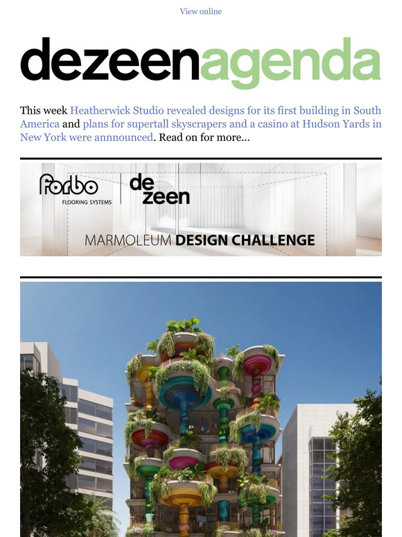 Dezeen: Agenda: Heatherwick Studio's first South America project plans ...