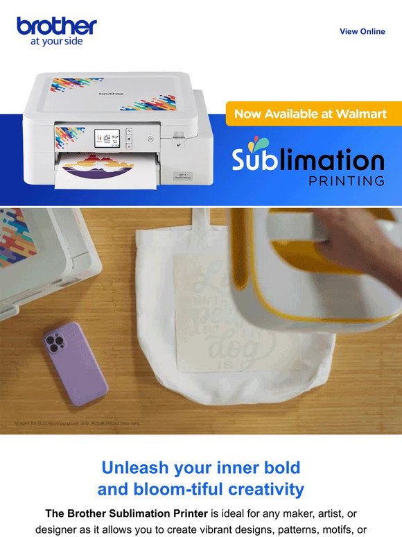 Brother: Now Available at Walmart: Brother Sublimation Printer | Milled