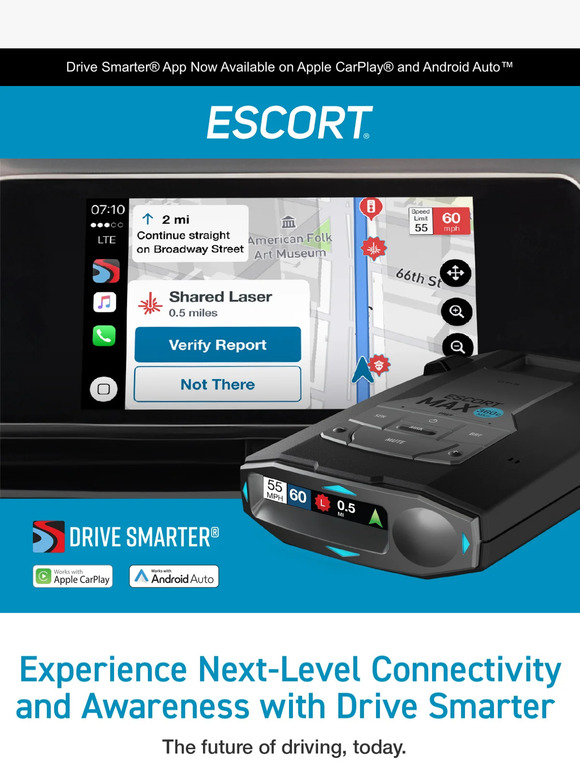 EscortRadar.com: Introducing the New Drive Smarter® - Now with Apple ...