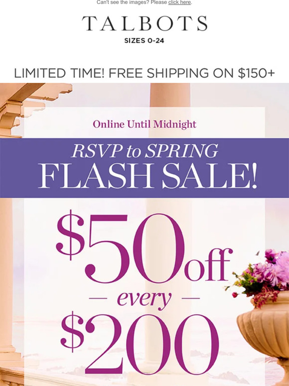 Talbots: ⚡ FLASH SALE ⚡ $50 off + MORE | Milled