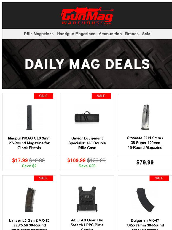GunMag Warehouse: Mags And Gear You're Going To Want | Magpul PMAG GL9 ...