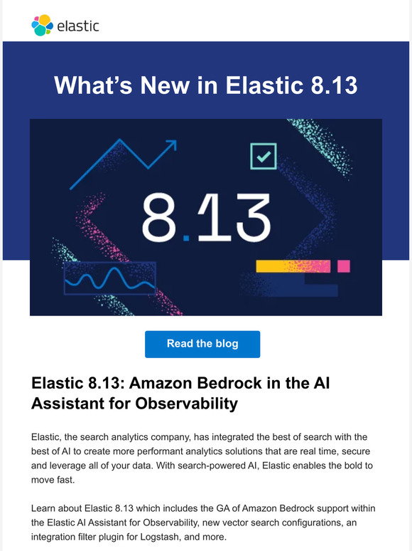 Elastic: Elastic 8.13 is here: Amazon Bedrock in the AI Assistant for ...